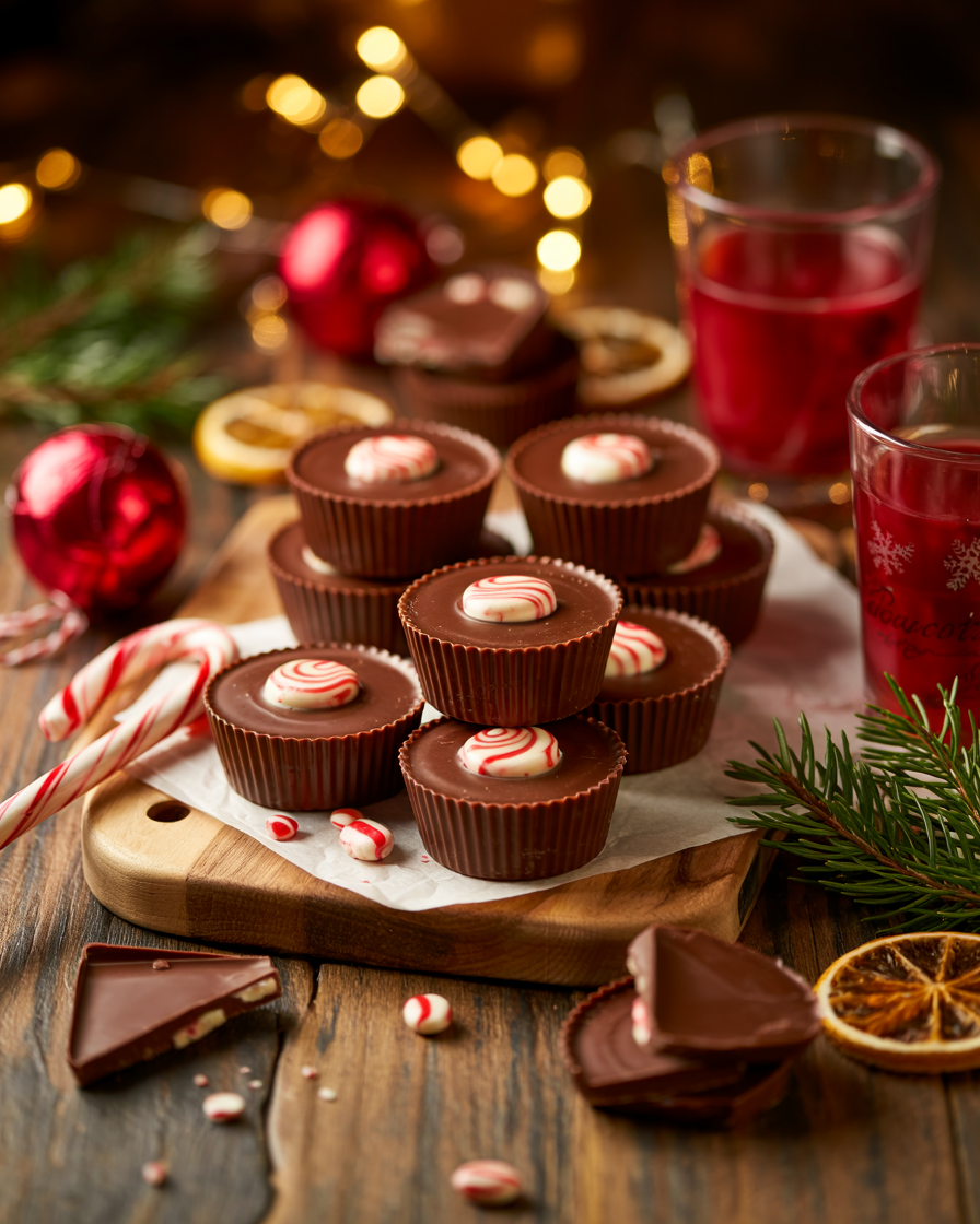 🎄 3-Ingredient Chocolate Peppermint Crunch Cups (Vegan, No-Bake ...