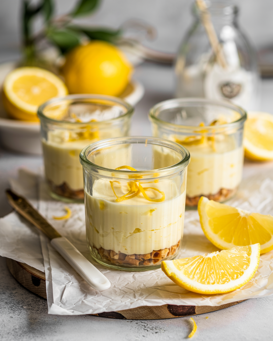 3-Ingredient High-Protein Lemon Cheesecake Jars (No-Bake & Low Cal ...