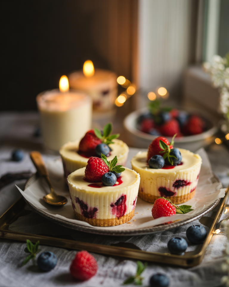 No-Bake Vanilla Berry Cheesecake Cups for Two (Light & Creamy ...