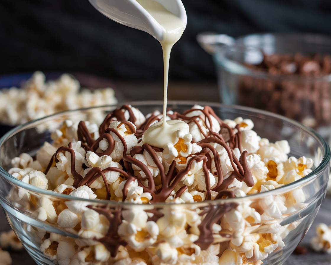 Pink Valentine’s Day Chocolate Strawberry Popcorn (Sweet & Crunchy ...
